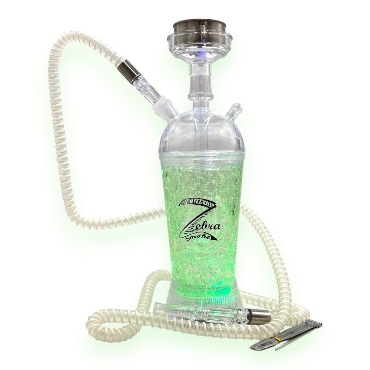Zebra Smoke Hookah Kit - Mini Cooper with LED - 1 Hose