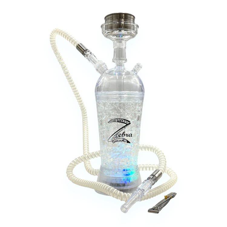 Zebra Smoke Hookah Kit - Mini Cooper with LED - 1 Hose